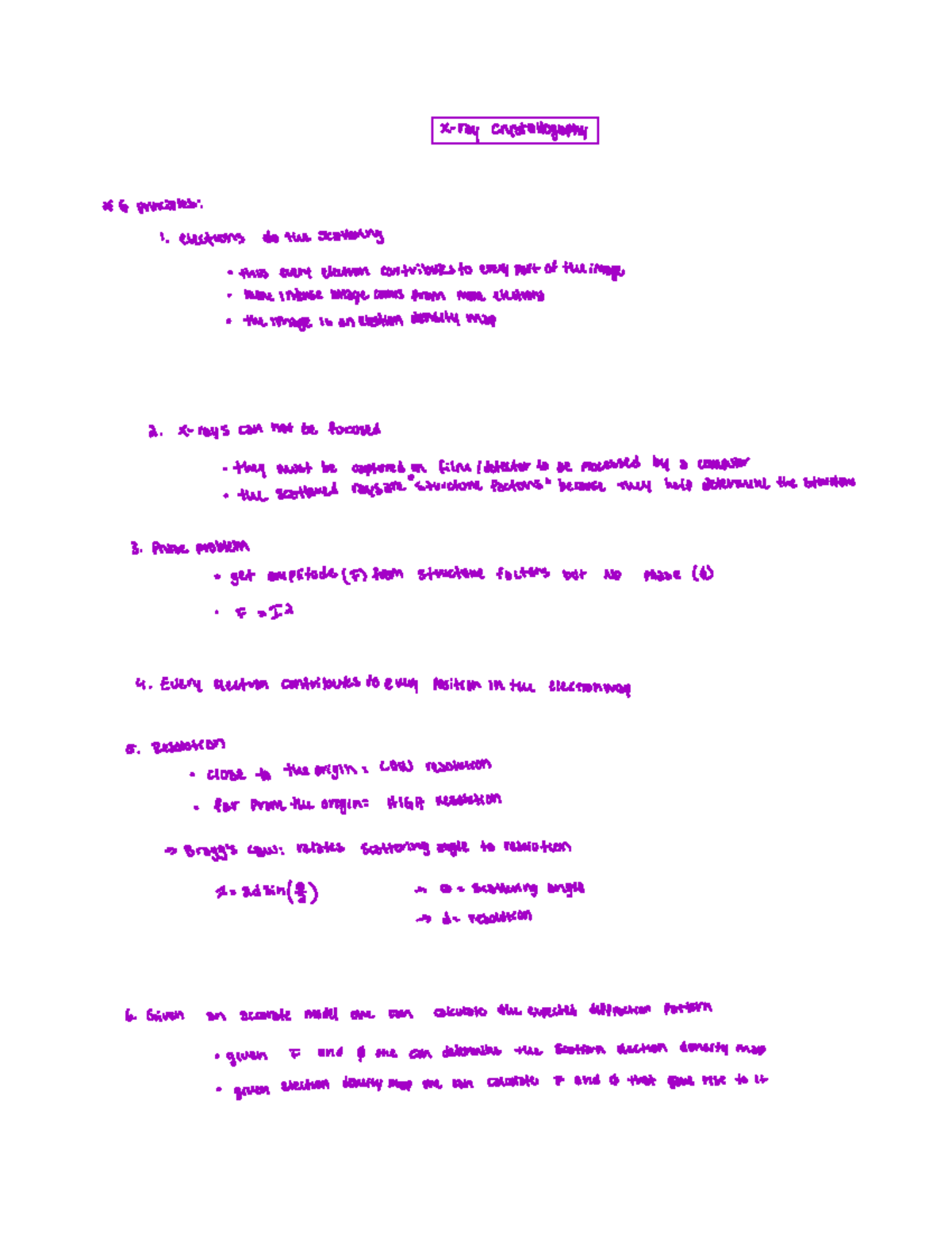 Karplus reading ch 3 - ####### Xraycrystallography 6 principles 1 electrons dothescattering ...
