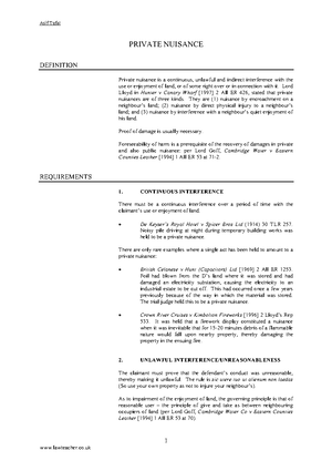 TORT Notes 1-1 - torts - 1 UGANDA CHRISTIAN UNIVERSITY-MUKONO SCHOOL OF ...
