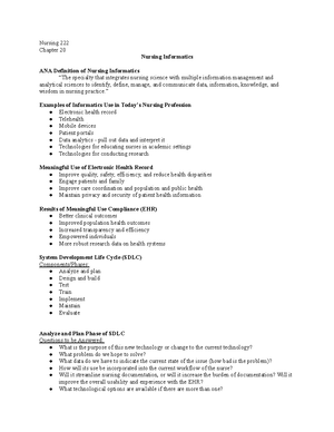 Case Study of SOAP note - 1 NURS 223 Case Study/SOAPIE Note Problem ...