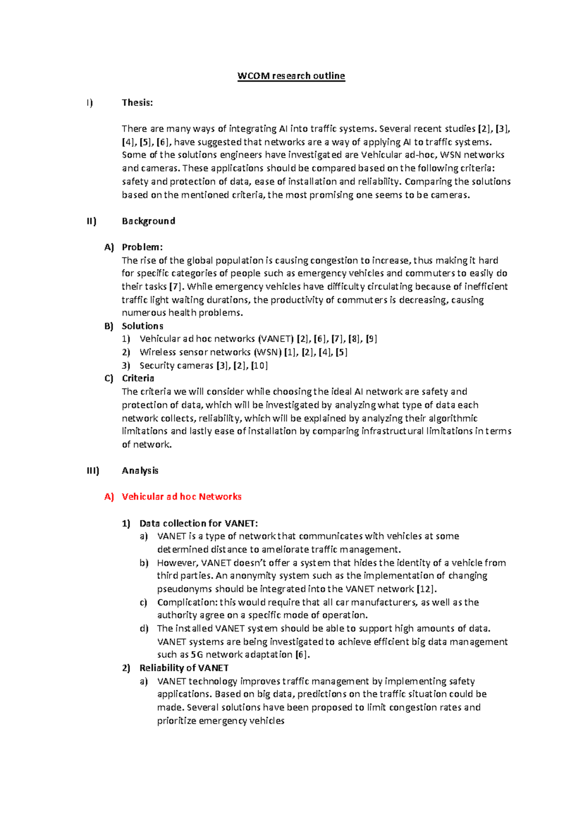 WCOM research outline - wcom is the name of this class - WCOM research ...