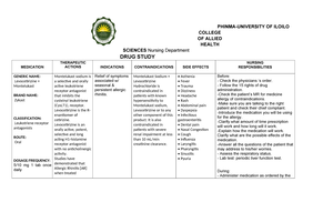 DRUG Study Ipratropium Salbutamol - PHINMA-UNIVERSITY OF ILOILO COLLEGE ...