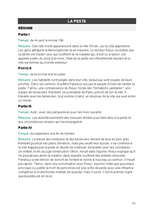 La Peste d’Albert Camus - Francais Ateliers D'Ecriture - ICP - Studocu