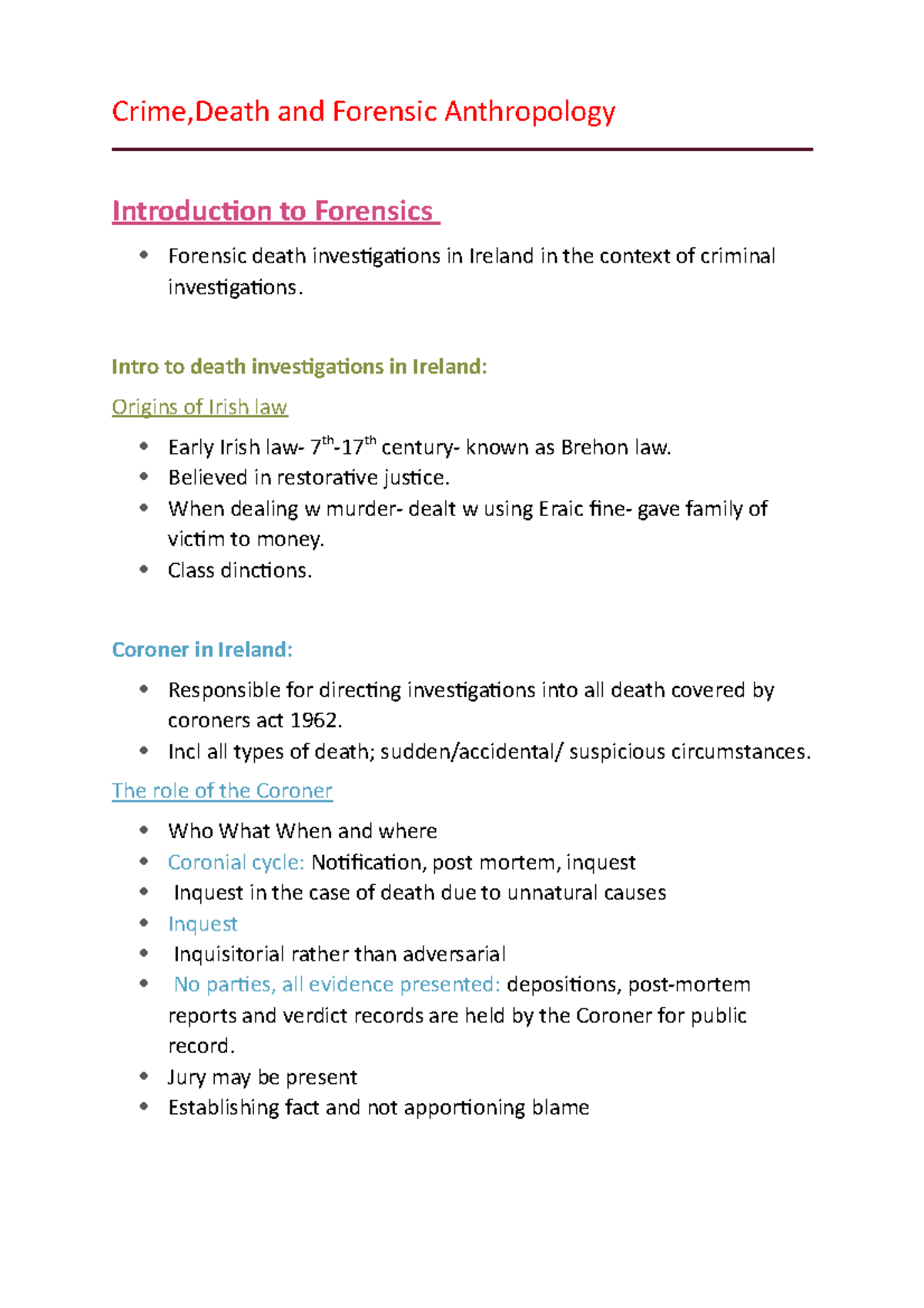 Death crime and forensic anthropology - Crime,Death and Forensic ...