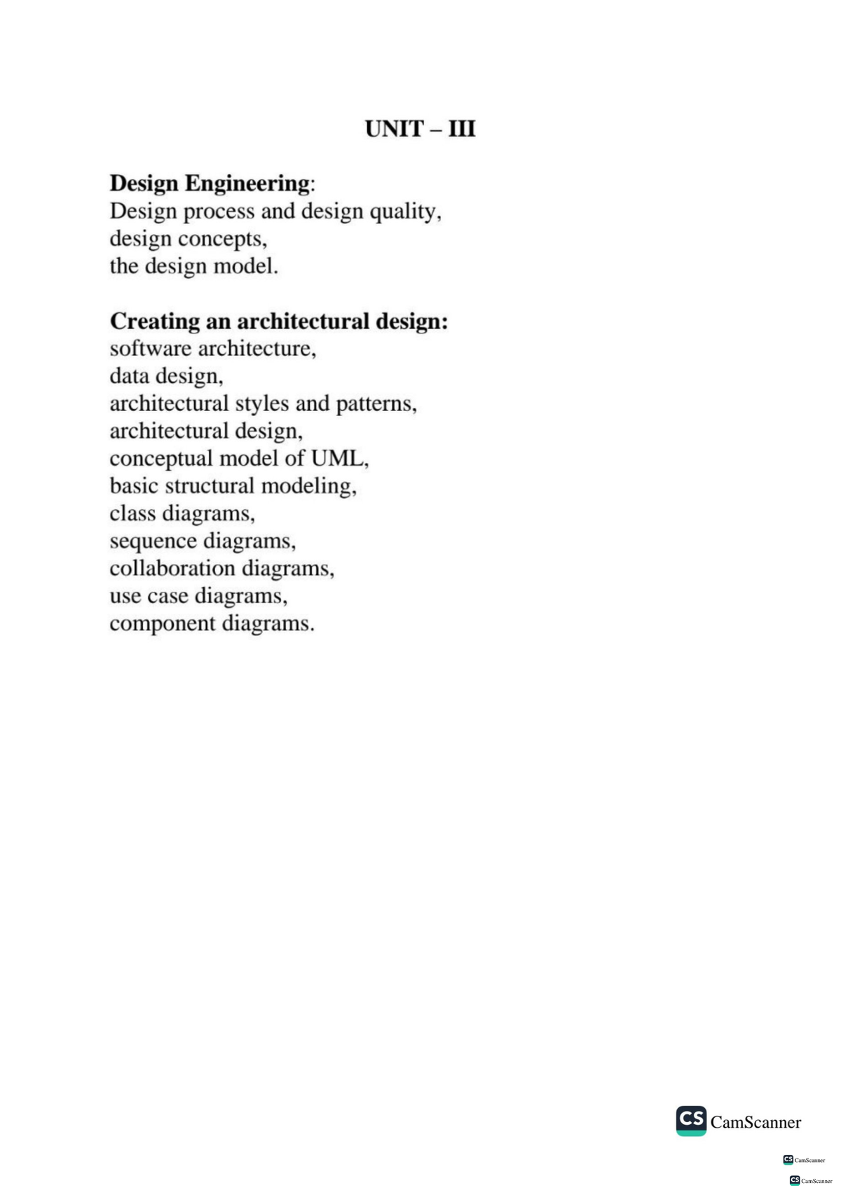 Se III unit - Software engineering unit 3 siddipet - CSE (Software Engineering) - Studocu