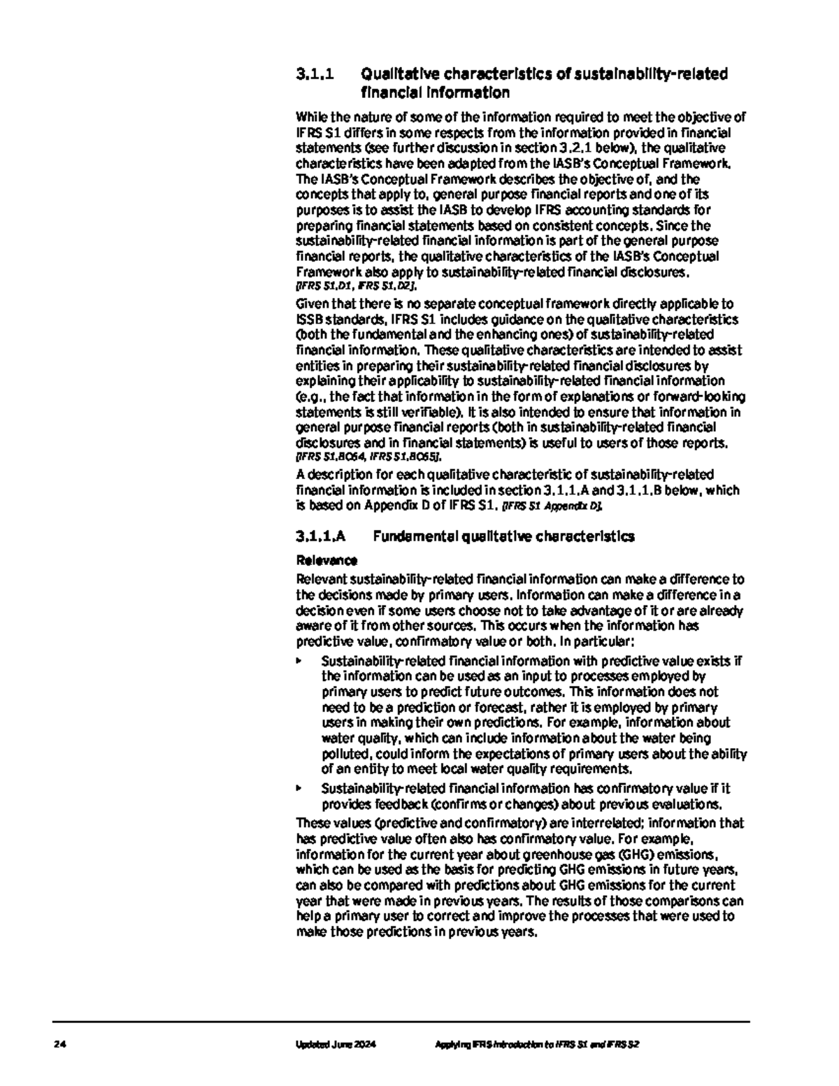 Ifrs S1 And S2 25 Ifrs 3 1 Qualitative Characteristics Of Financial Information While The