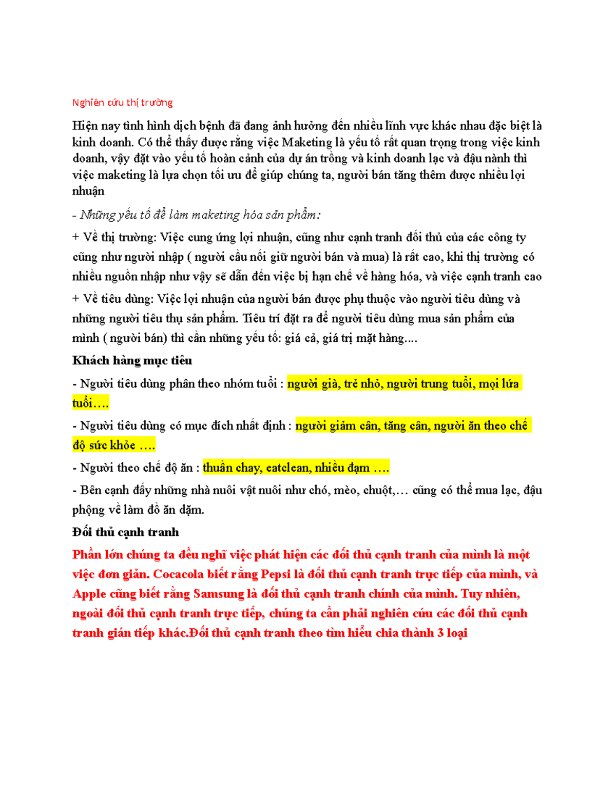 Thuyết trình phần 3 - hghjkl - Nghiên cu th trng ứịườ Hiện nay tình ...