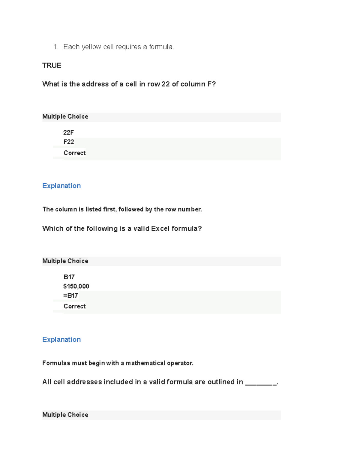 CVP Project - Connect Questions - 1. Each yellow cell requires a ...