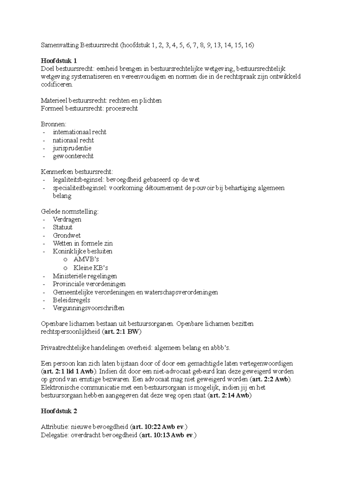 Samenvatting Bestuursrecht - Materieel bestuursrecht: rechten en ...