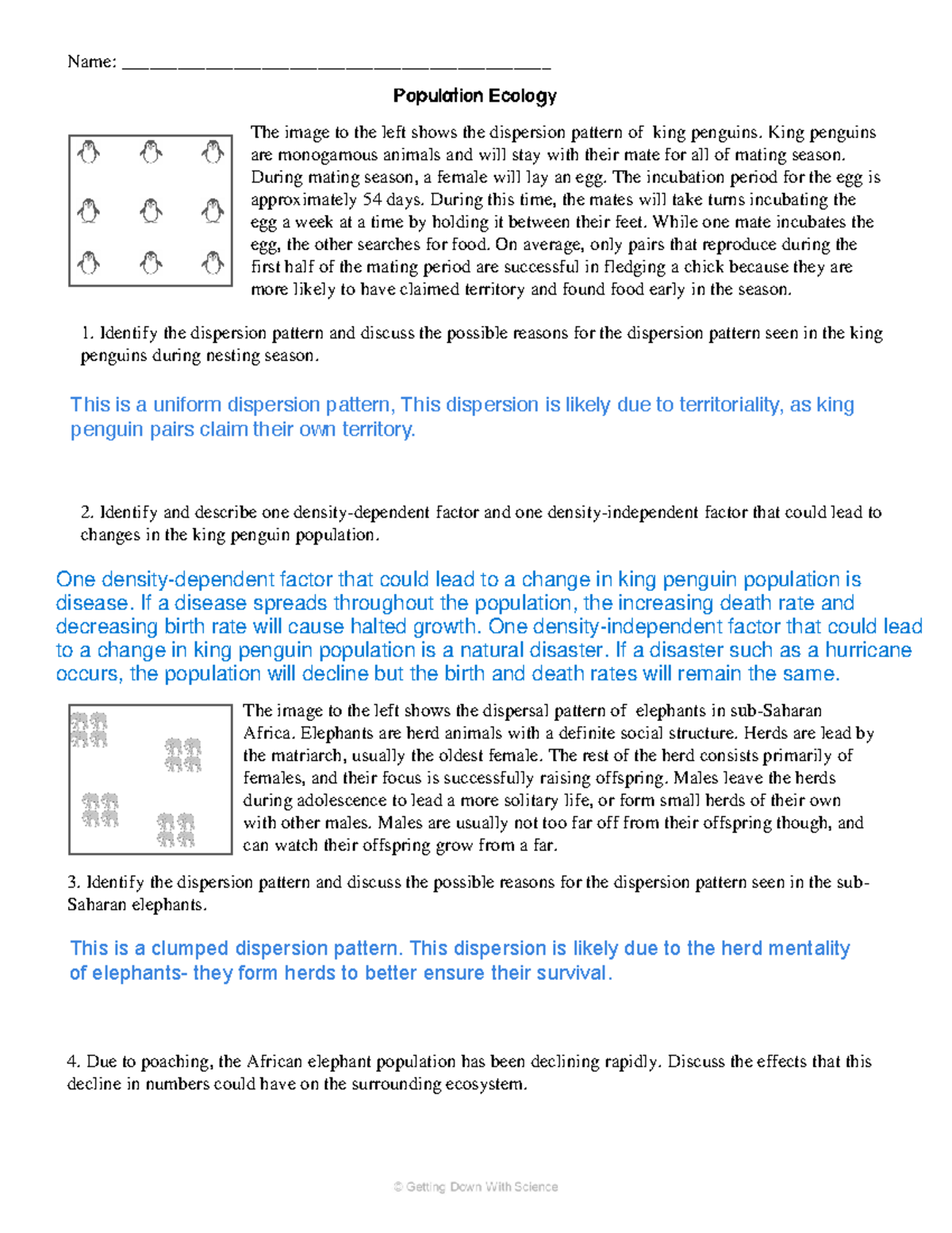 Population Ecology-1 - Population Ecology The image to the left shows ...