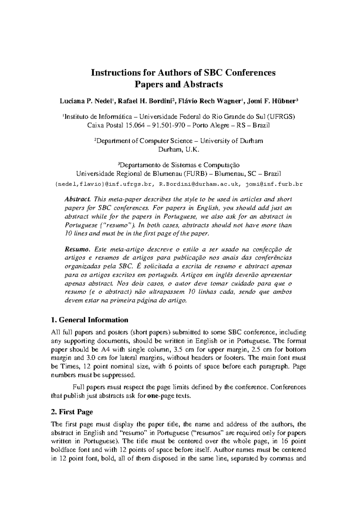 Sbc template - dsadasd - Instructions for Authors of SBC Conferences ...