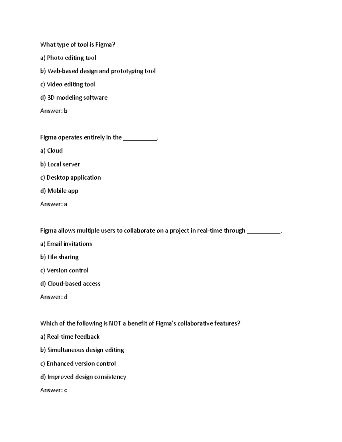 Hci-figma-questions - Objective Test - What type of tool is Figma? a ...