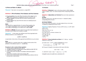 Solutions to MATH 2111 (Tutorial Notes 1) Systems of Linear Equations ...