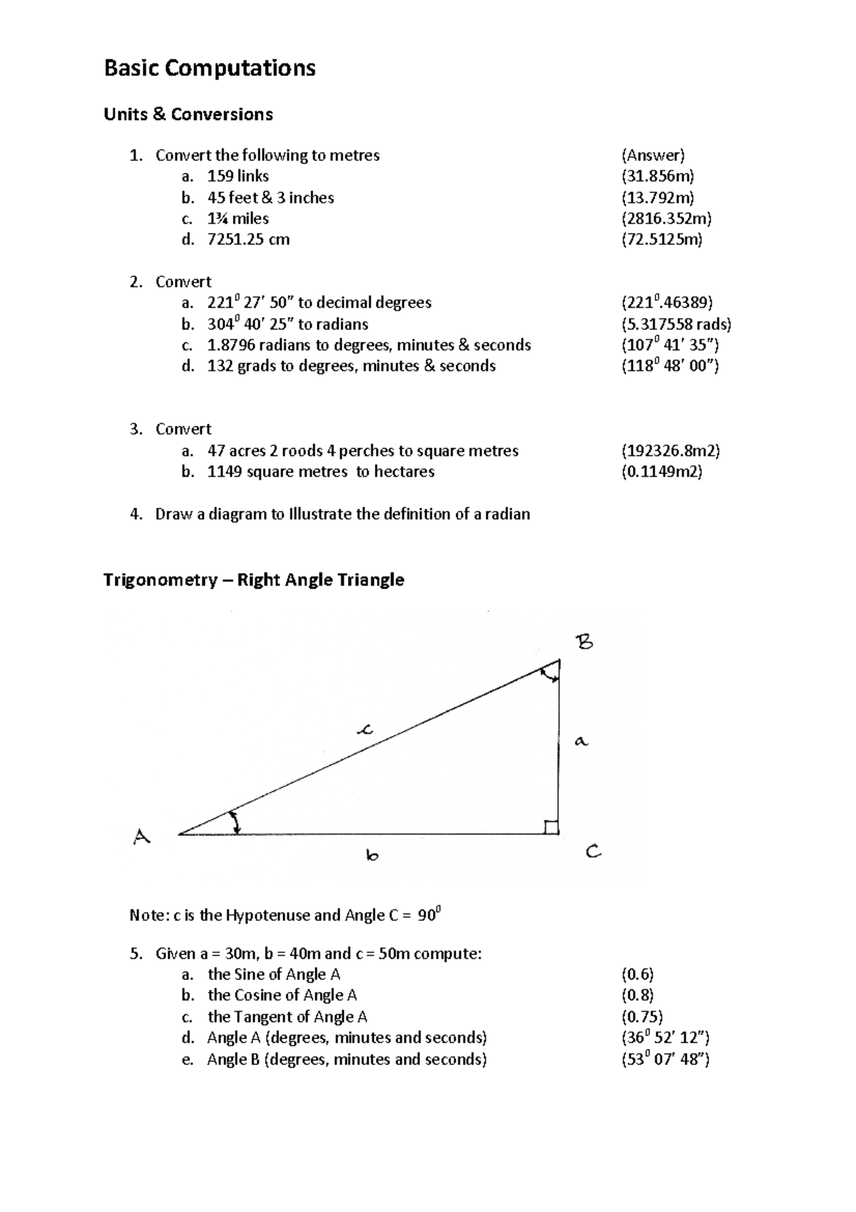 Basic Computations-v2 - Basic Computations Units & Conversions Convert ...