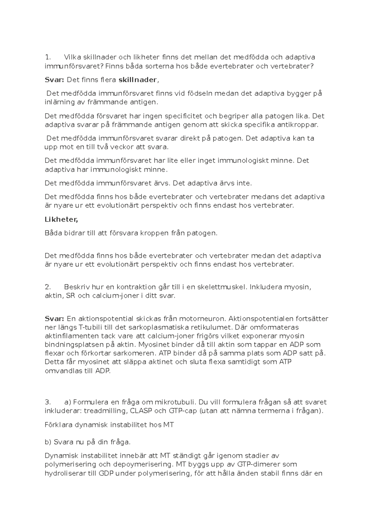 PASS SVAR - Svar från ett pass - Vilka skillnader och likheter finns ...