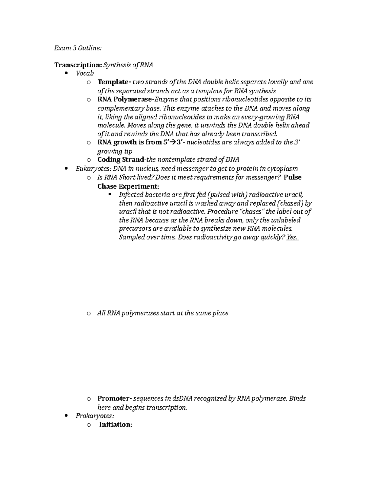 Genetics Exam 3 - Review sheet exam 3material - Comprehensive Final Dr ...