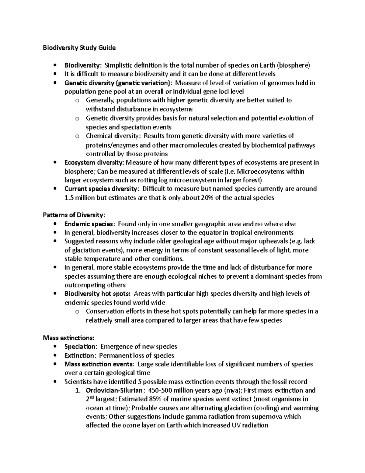 Biodiversity Study Guide - Microecosytems within larger ecosystem such as rotting log ...