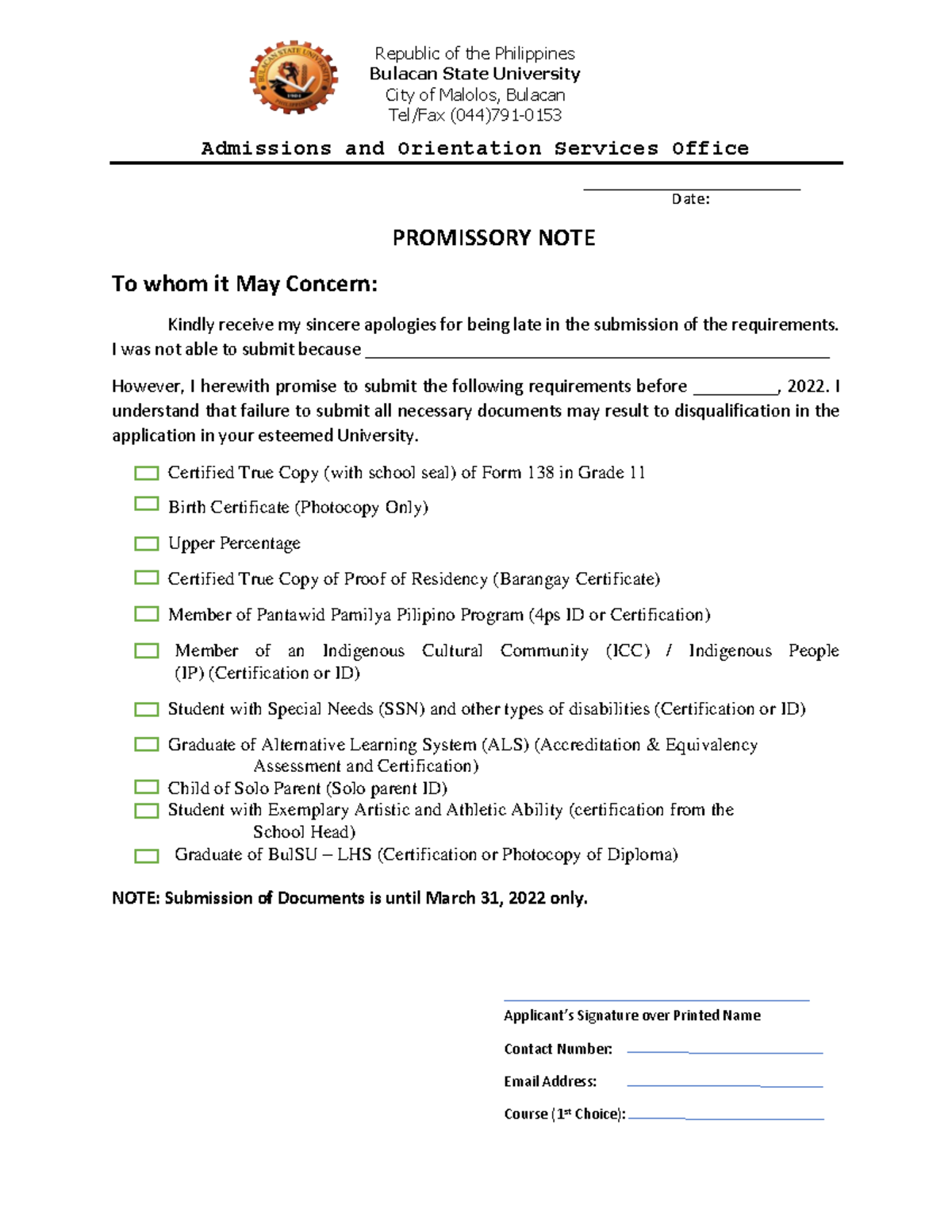 Promissory-Note - Promissory-Note - Republic of the Philippines Bulacan ...