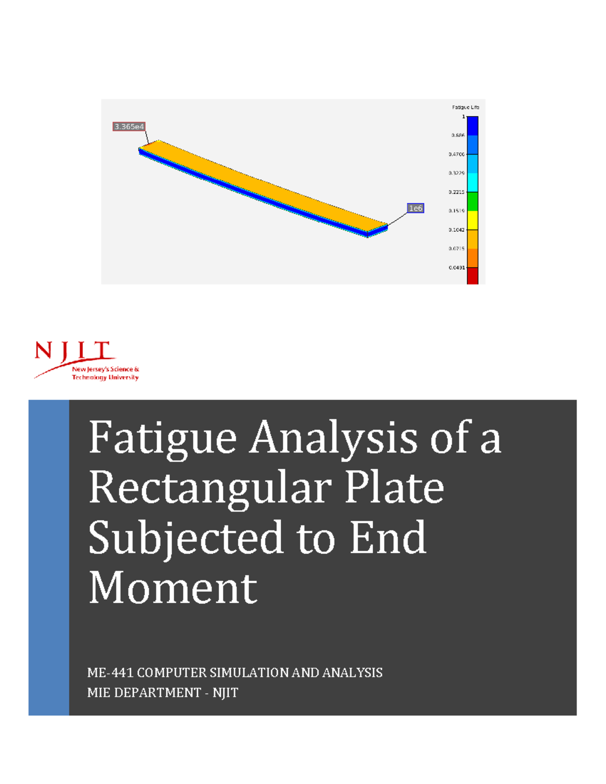 Fatigue Analysis of a Plate - Fatigue Analysis of a Rectangular Plate ...