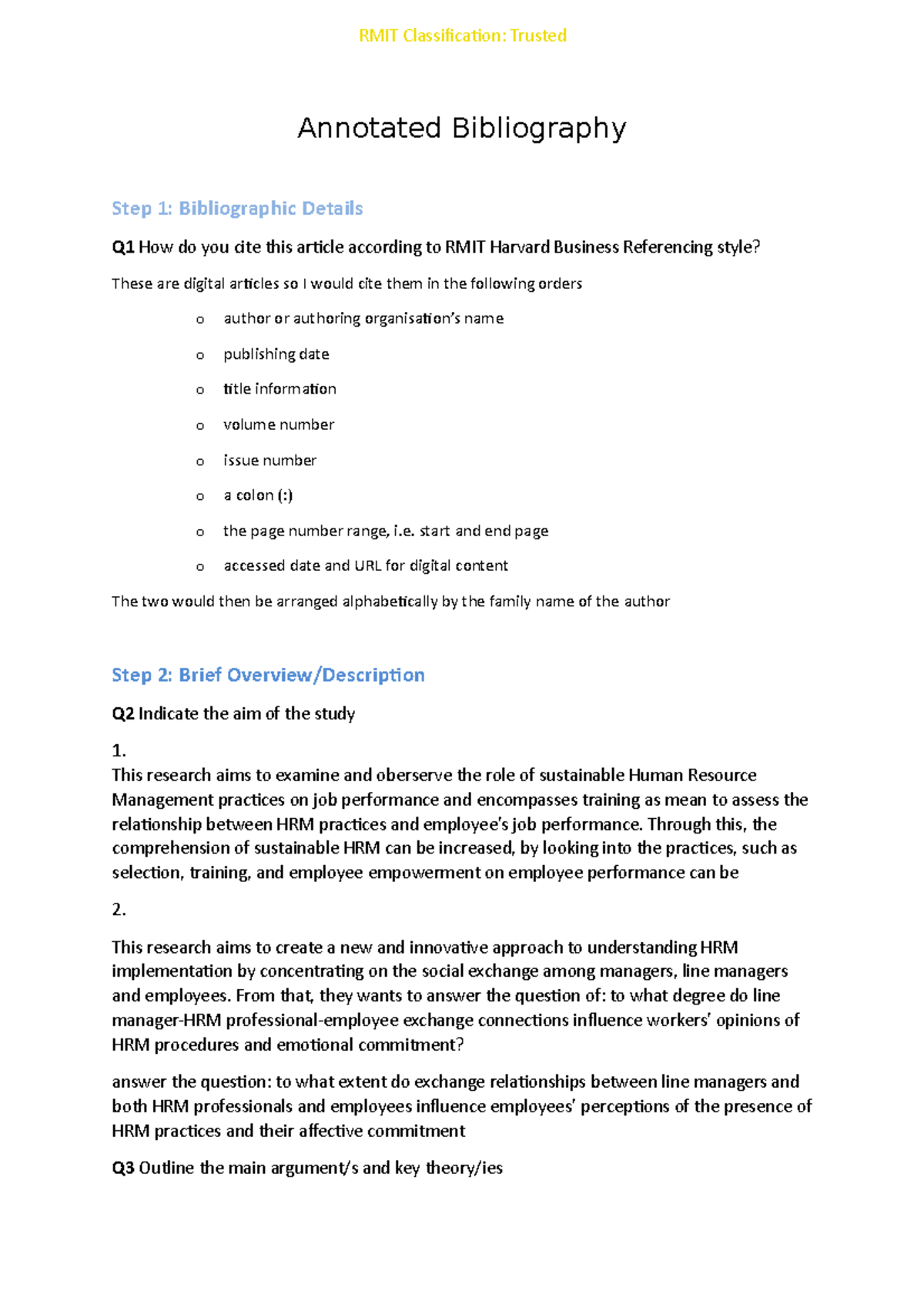 Annotated Bibliography - Questions - Questions - Annotated Bibliography ...