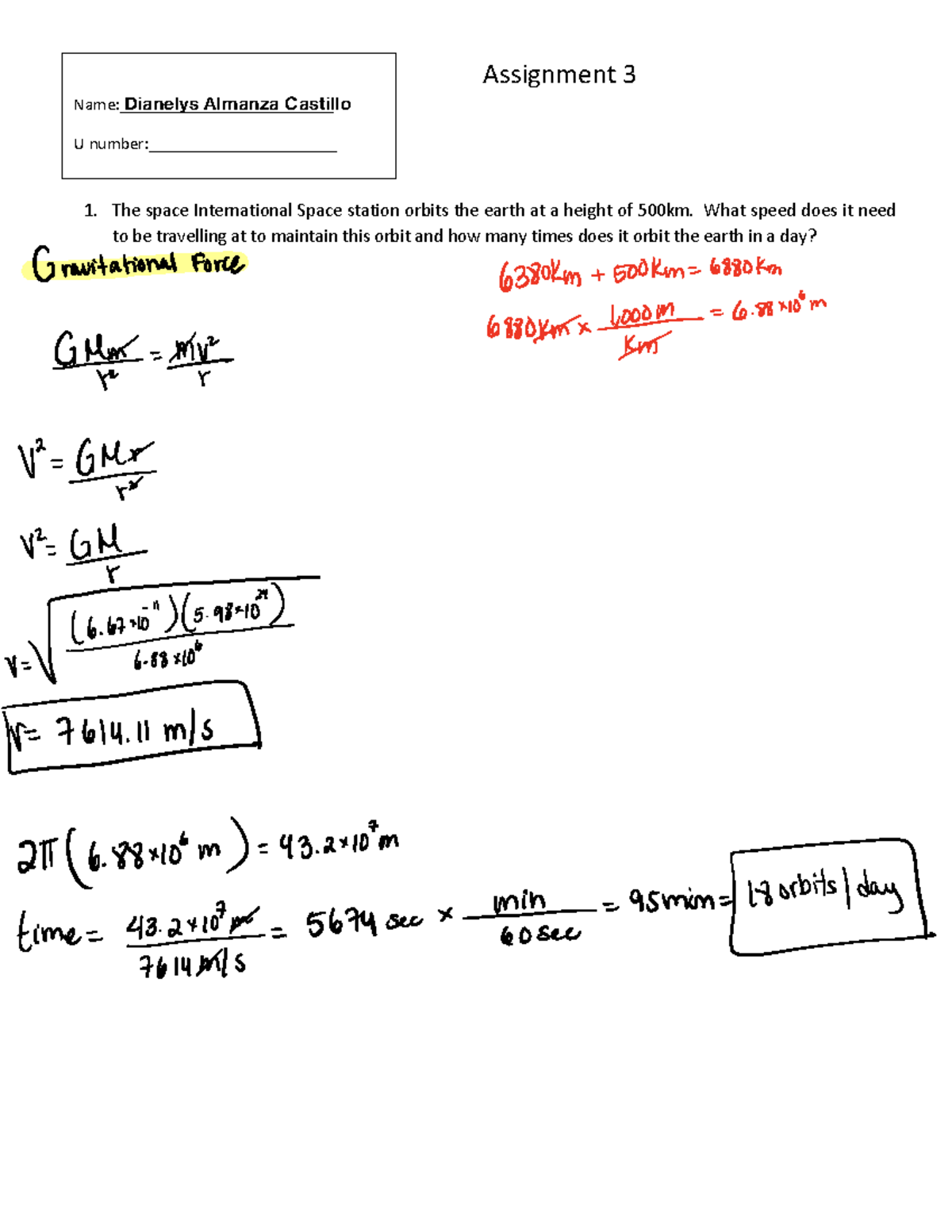 Gravity and the Sun. Calculation of the sun - Assignment 3 The space ...