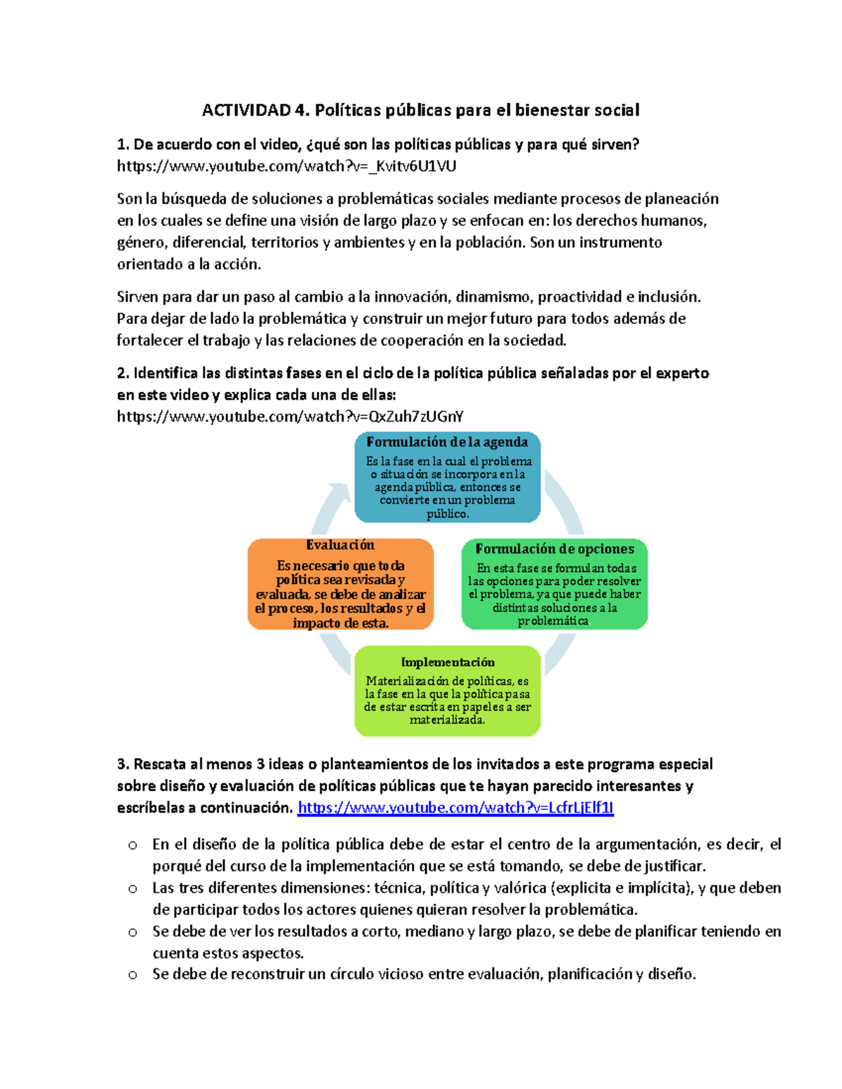 Actividad 4. Políticas públicas para el bienestar social - ACTIVIDAD 4 ...