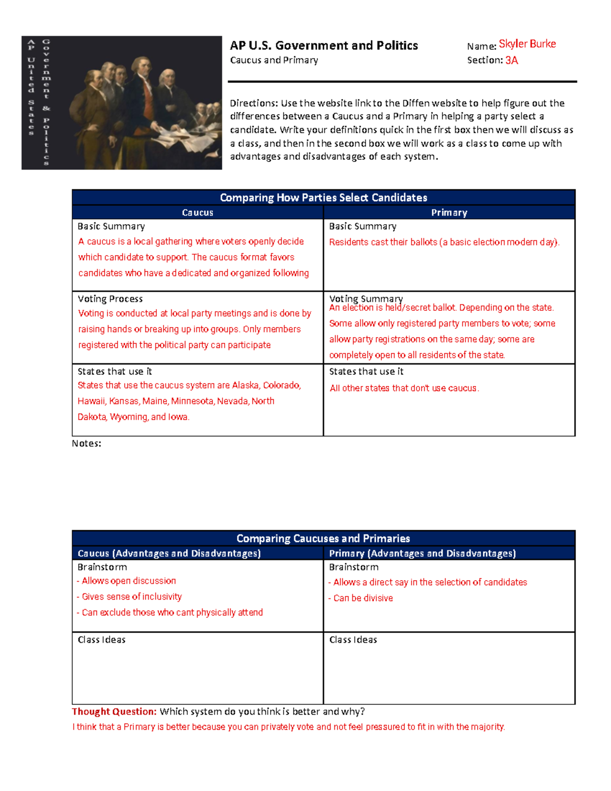 Kami Export - Caucus and Primary - AP U. Government and Politics Name ...