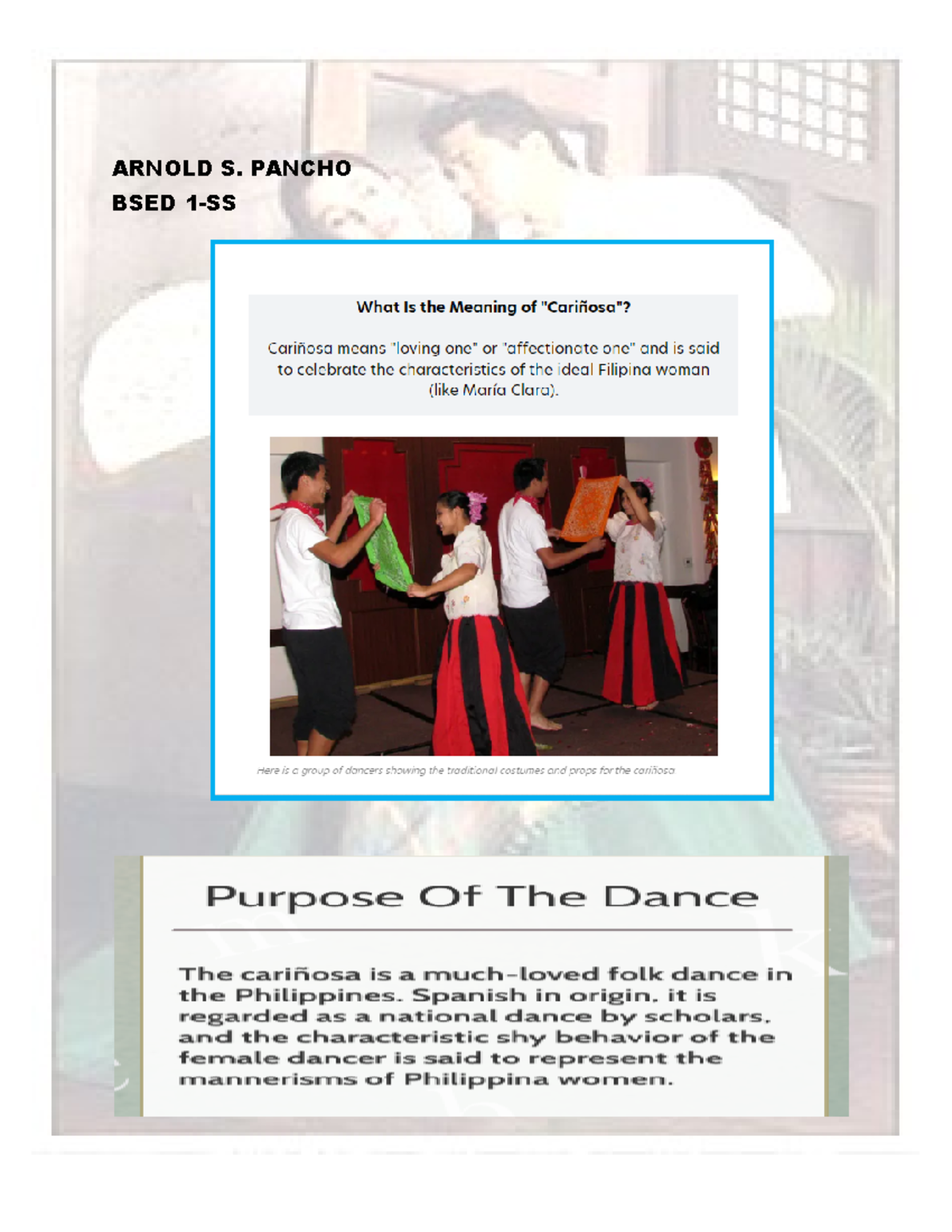 Carnosa research - CARINOSA - ARNOLD S. PANCHO BSED 1-SS When the music ...