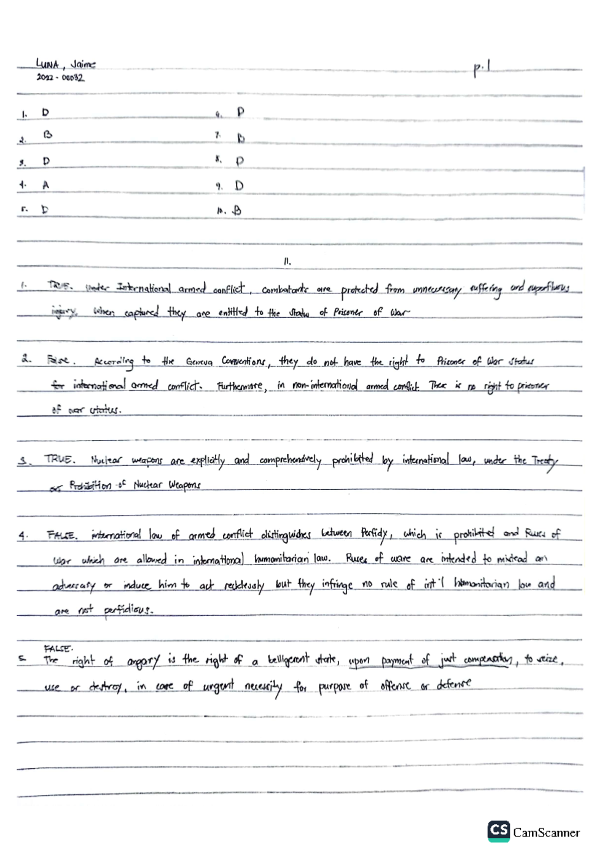 PIL Quiz - Module 10-14-Section-2B - Law - CamScanner CamScanner - Studocu