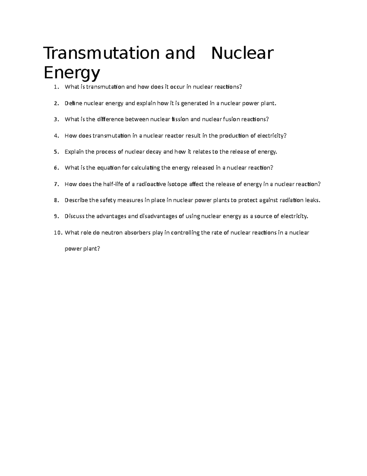 Transmutation and Nuclear Energy - Transmutation and Nuclear Energy ...