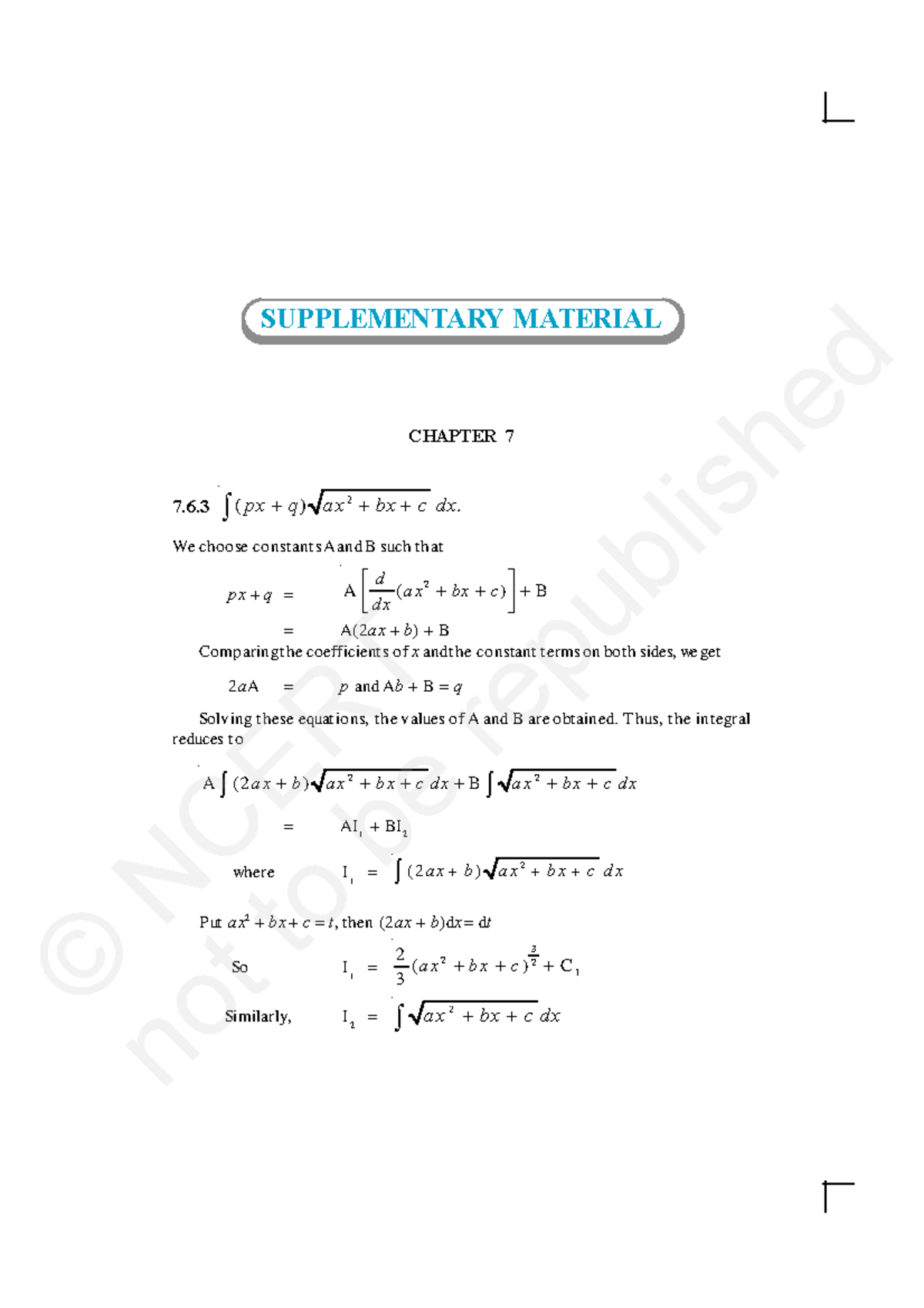 Lemh2sm - study - SUPPLEMENTARY MATERIAL 613 CHAPTER 7 7. 2 ( px +++ q ...