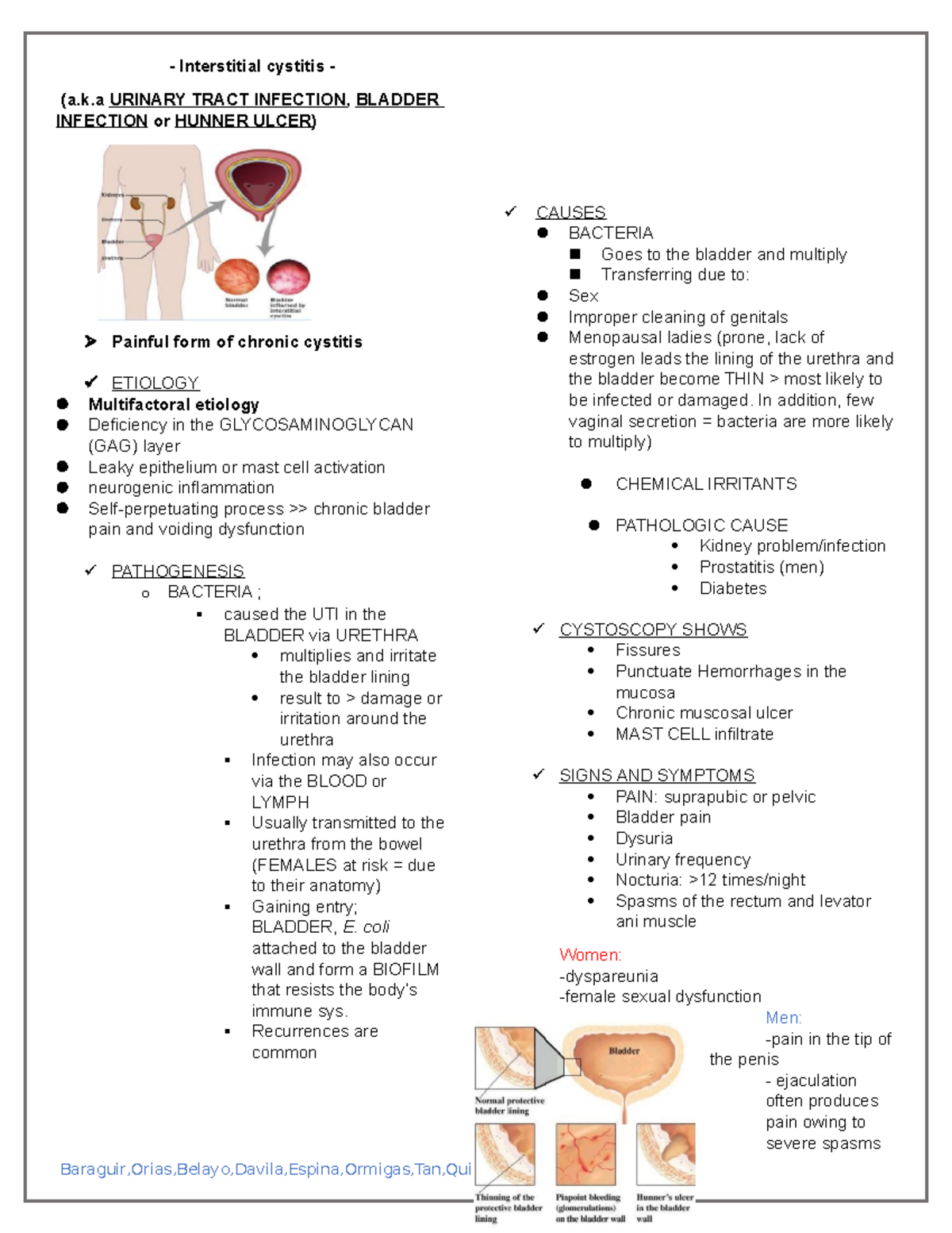 Tubular-Interstitial-Disorders NOTES - Interstitial cystitis - (a.k ...