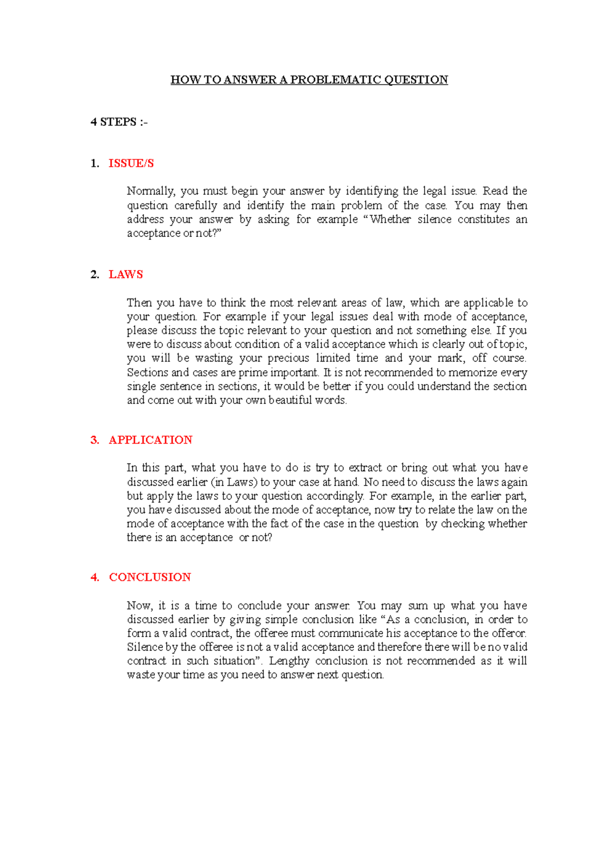 HOW TO Answer A Problematic Question - HOW TO ANSWER A PROBLEMATIC ...