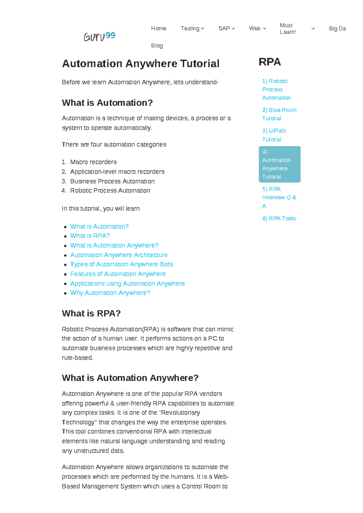 RPA AA - RPA AA - Automation Anywhere Tutorial Before we learn ...