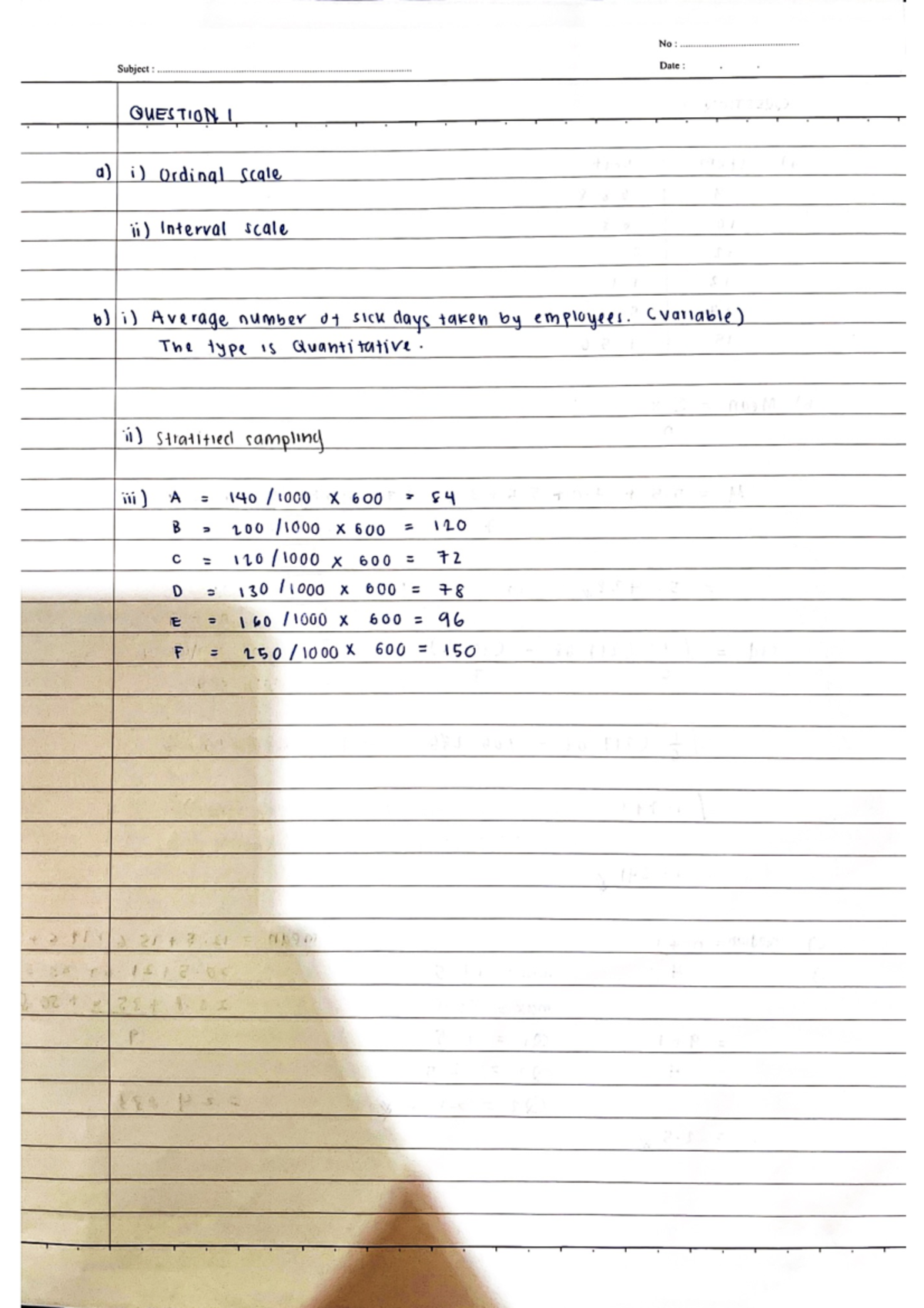 Atirah , 2023147019 - Answer - No : Subject : Date QUESTION 1 a) i ...