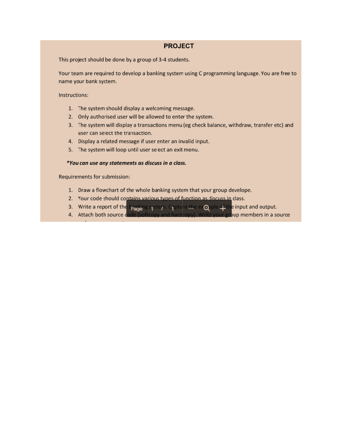 Project - this is my assignment - PROGRAMMING 1 - Studocu