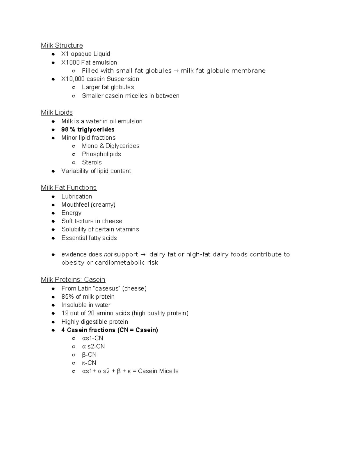 Milk Components - Dairy Unit - Milk Structure X1 opaque Liquid X1000 ...