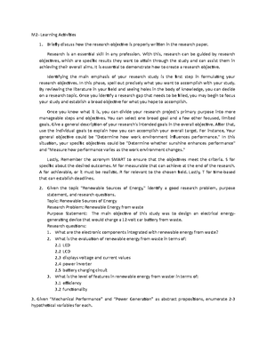 Module 3 - Answers - M3- Learning Activities Briefly cite some ...