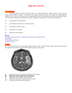 NBME 29 Block 1-4 (Answers Version) - NUR 2050 - Studocu