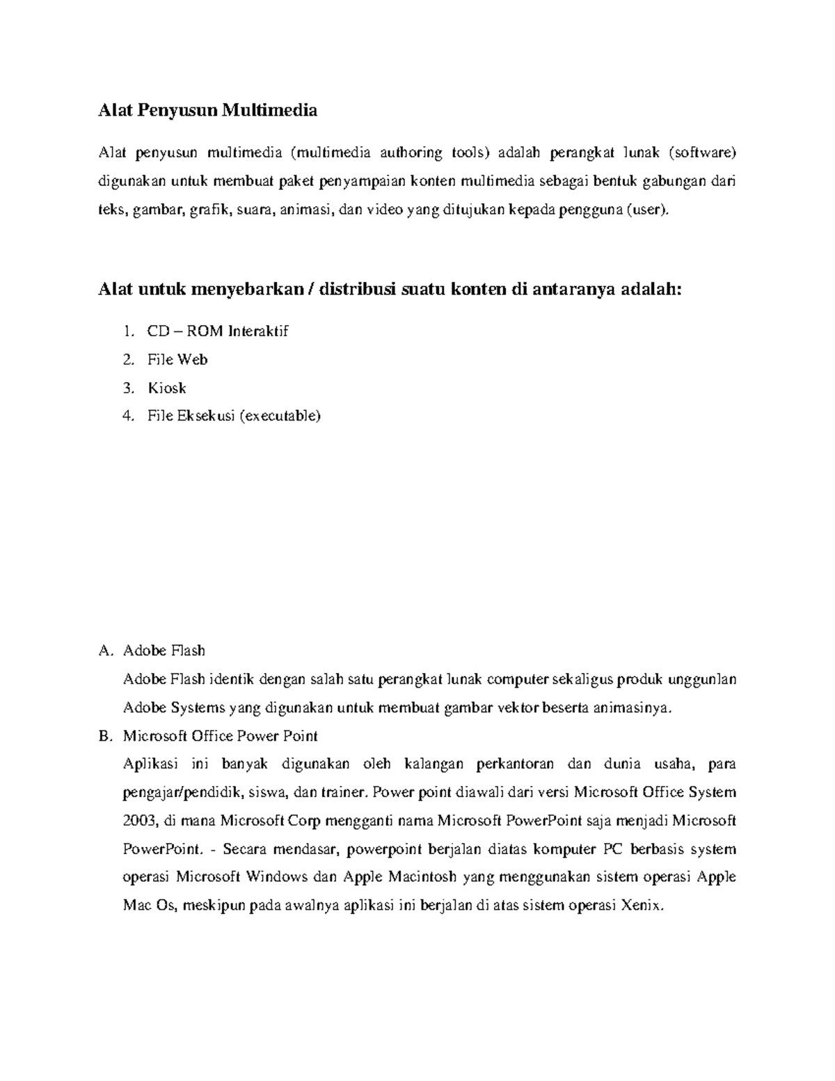 Multimedia Interaktif - Alat Penyusun Multimedia Alat penyusun ...