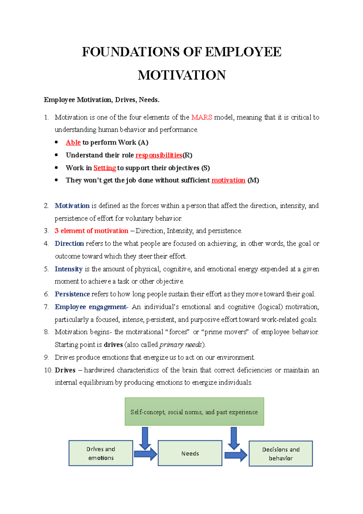 Chapter 5 note - simple introduction note - FOUNDATIONS OF EMPLOYEE ...