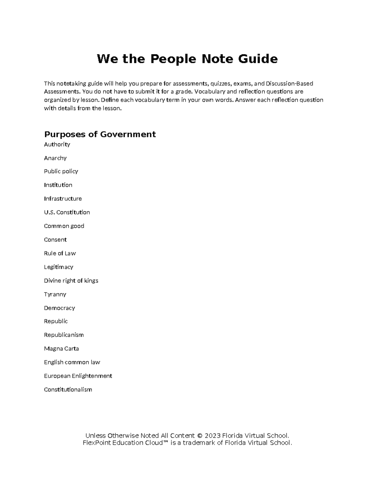 We the people note guide - We the People Note Guide This notetaking ...