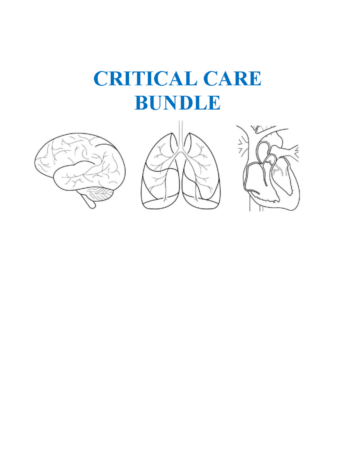 Critical Care Bundle New - HESA 110 - Xavier - Studocu