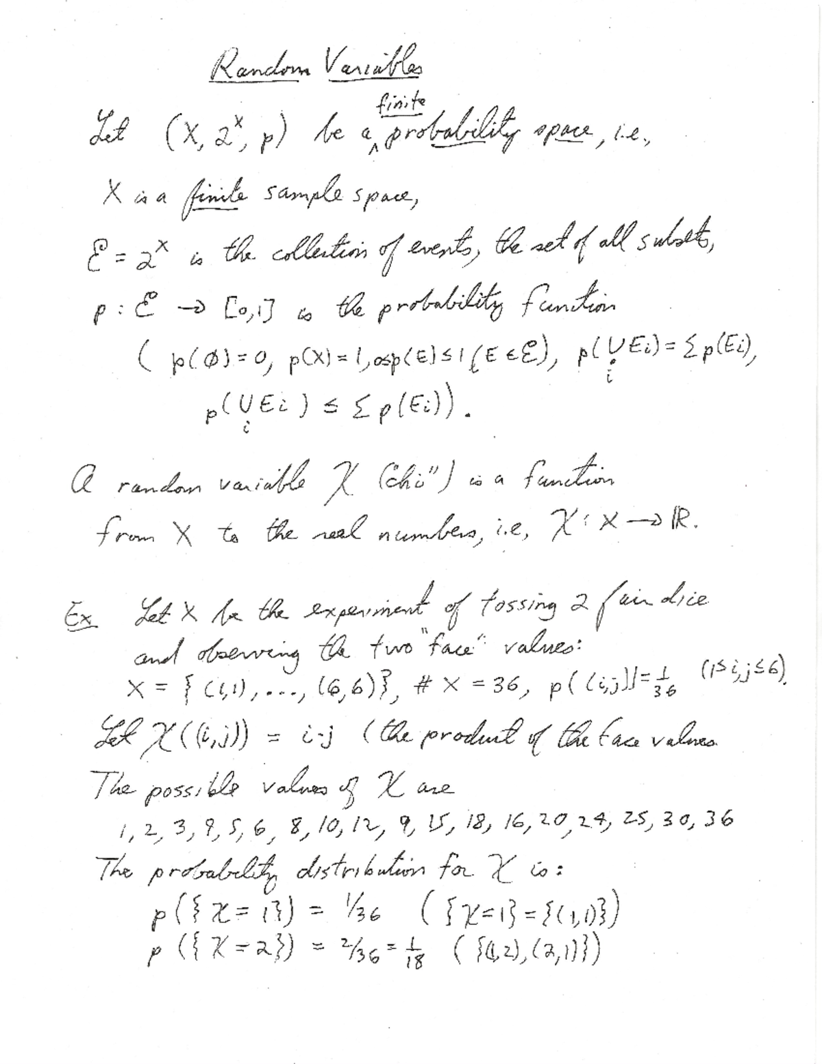 02 random variable expected value - MAT320 - Studocu