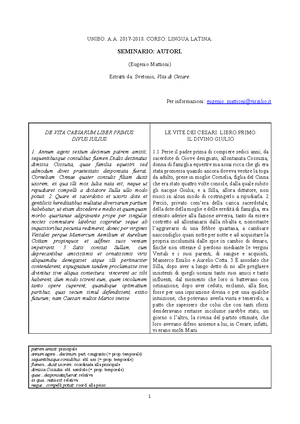 Simulazione test OFA Lettere - Lingua latina - UniBo - Studocu