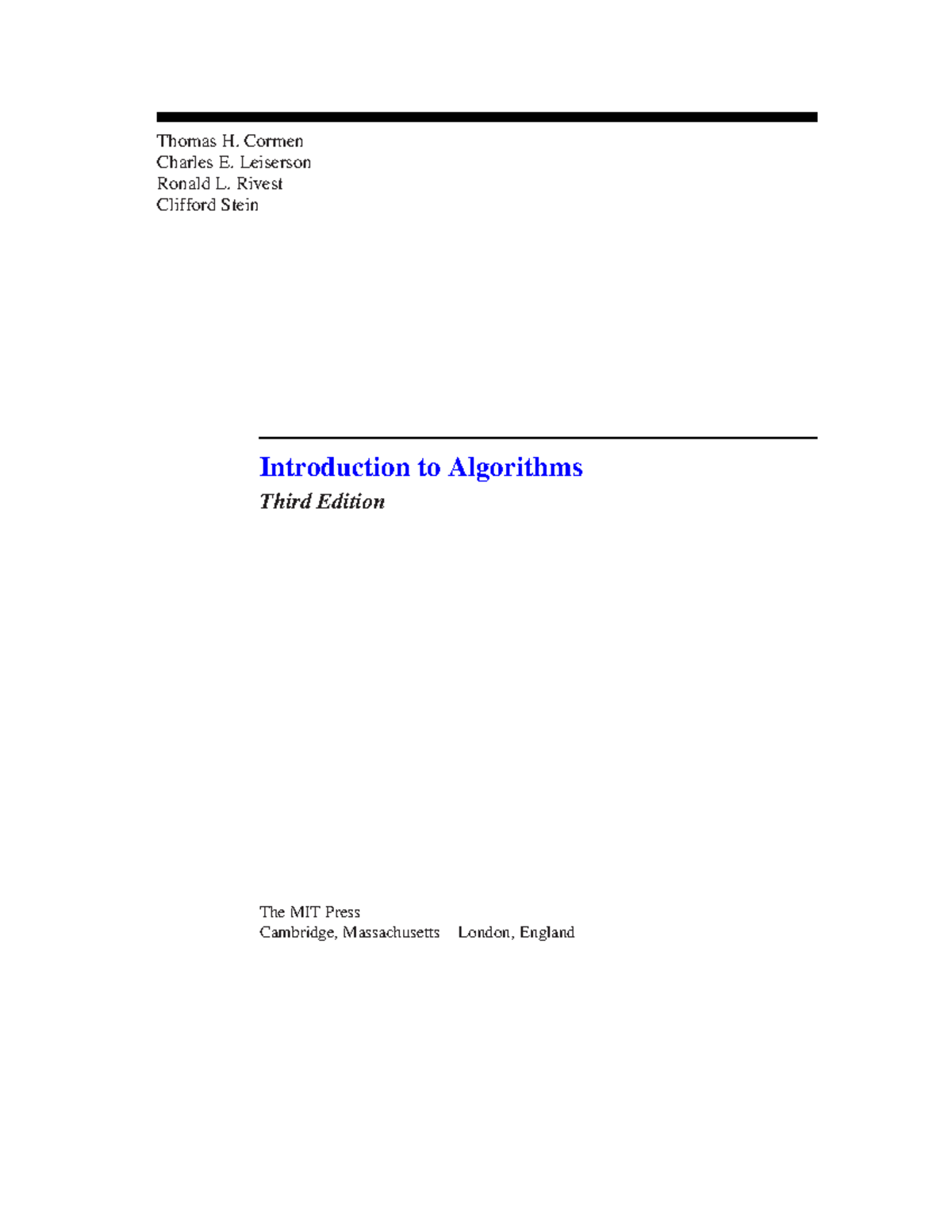 Intro to Algorithms by Cormen - Computer Science - UET Lahore - Studocu
