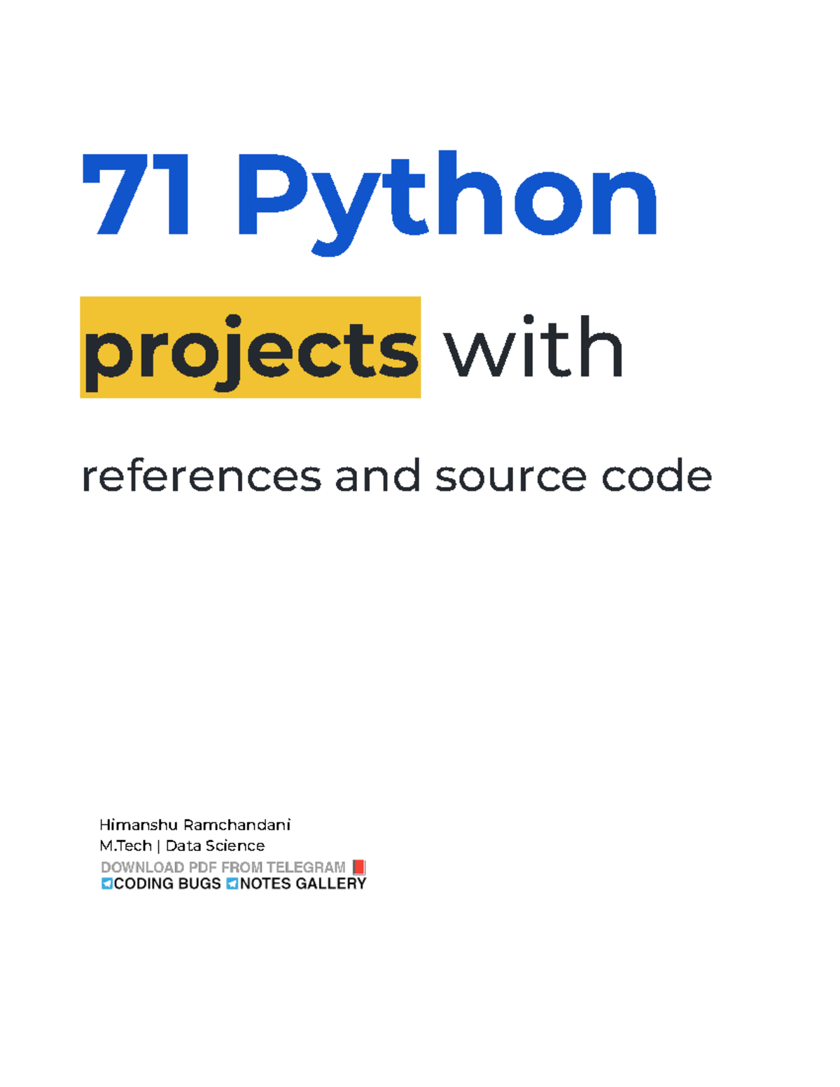 71 Python Projects with References and Source Code - 71 Python projects ...