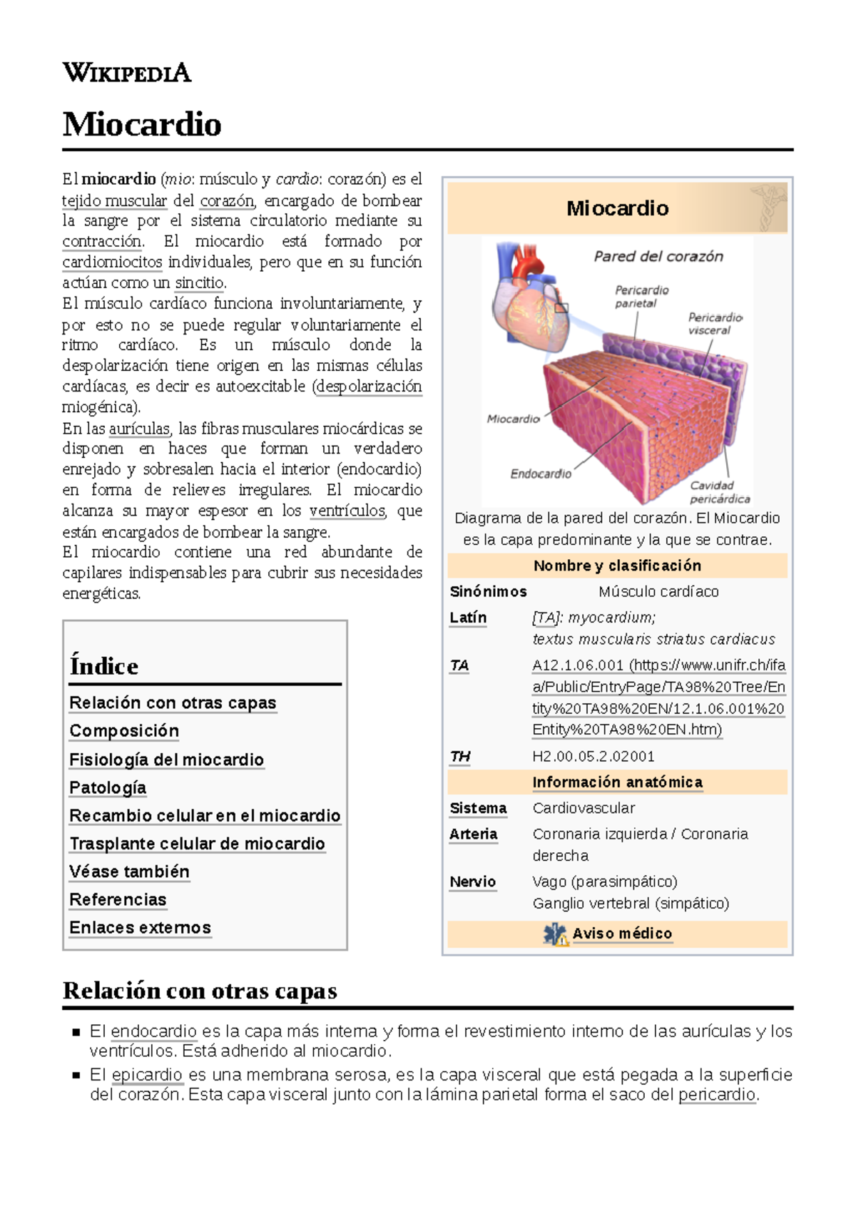 Miocardio - aaaaaaaaaa aaaaa aaa aaaaa aa - Miocardio Diagrama de la ...