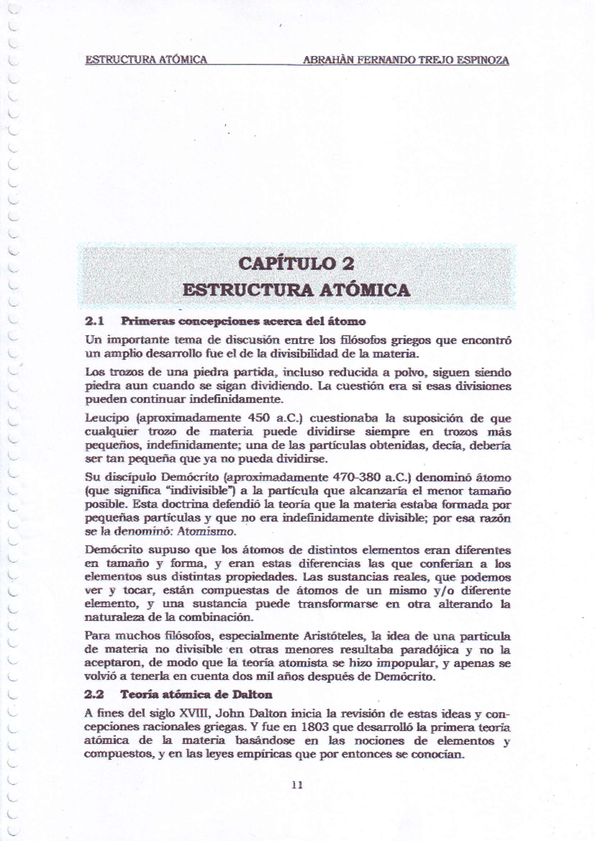 Química C2 - ESTRUCITJRAAÍÓMICA ABR,AHÁIYFERT.{ANDOTRE{OZA 2 Pr¡nece ...