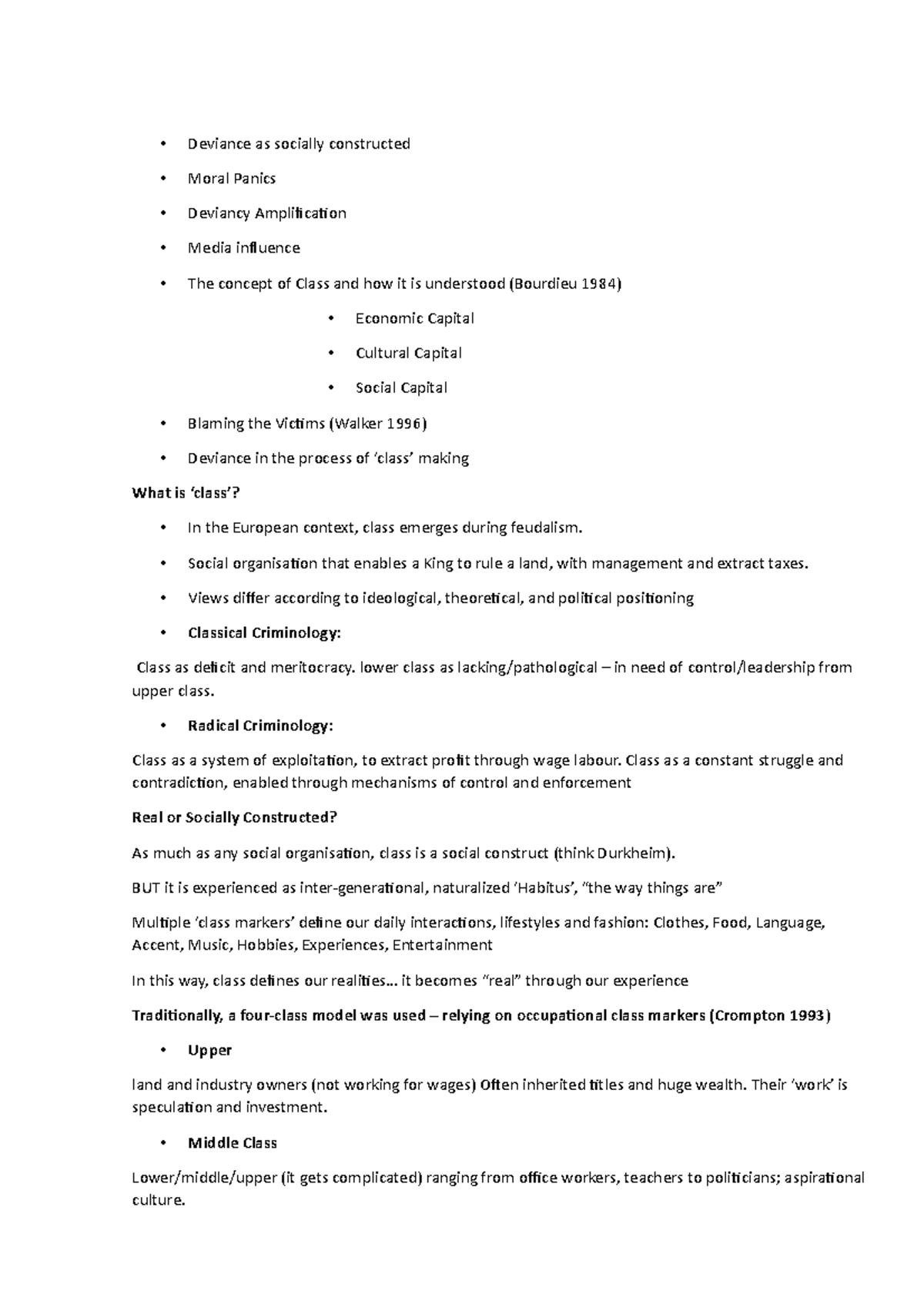 Week 8 - Deviance and Inequality - Deviance as socially constructed ...