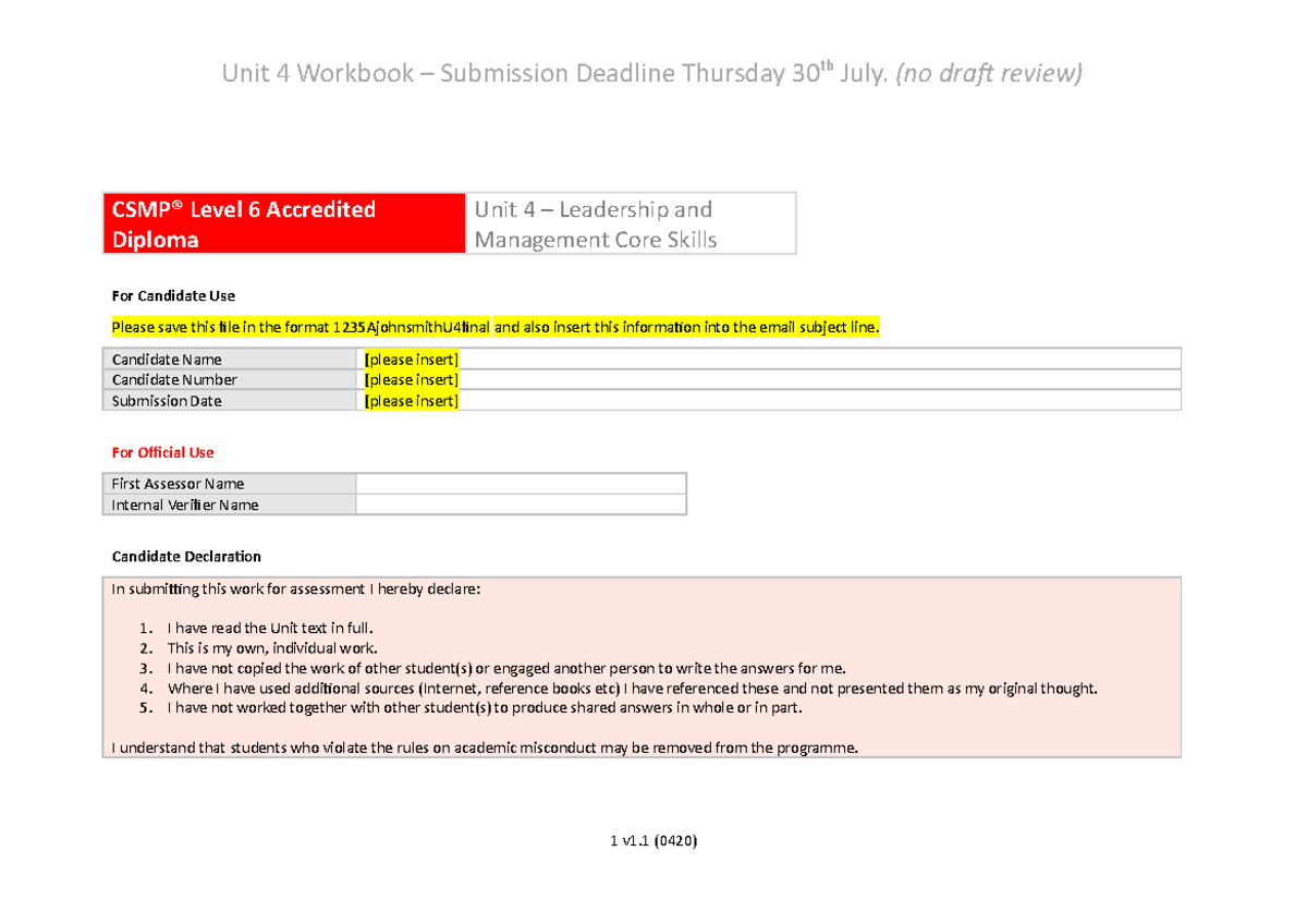 4313898 1700613609 U4-Workbook-v1 - Unit 4 Workbook – Submission ...